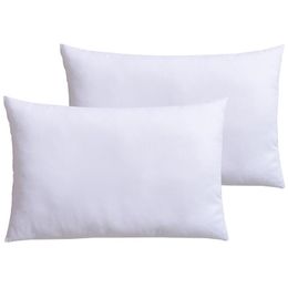 f.a.n. fan Microfaserkissen &raquo;Kissenparade&laquo; 2 Stk. tlg. Allround-Kissen im Spar-Set wei&szlig; Bezug: 100% Baumwolle. F&uuml;llung: 100% Polyester B/H/L: 40cm x 60cm, 