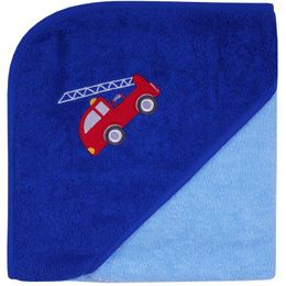W&ouml;rner Kapuzenhandtuch &raquo;Feuerwehr 80/80&laquo; mit Kapuze, maschinenwaschbar, trocknergeeignet blau Frottee, Frottee B/L: 80cmx80cm, 1 Stk., Frottee