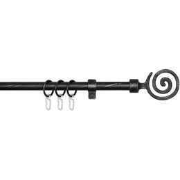 GOOD LIFE Gardinenstange &raquo;Jana&laquo; &Oslash; 13 mm 1 l&auml;ufig-l&auml;ufig ausziehbar, Fixma&szlig; silber Kunststoff, Metall L: 130cm - 240cm &Oslash; 13mm, 1 l&auml;ufig