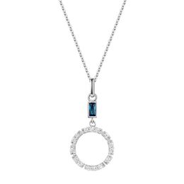 Firetti Damen Kette mit Anh&auml;nger &raquo;Schmuck Geschenk Silber 925 Halsschmuck Halskette Ankerkette Kreis&laquo; mit Zirkonia (synth.) Silber 925 (Sterlingsilber