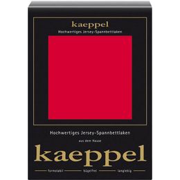 Kaeppel Spannbettlaken &raquo;Single Jersey Mako Cotton&laquo; Bettlaken aus 100% Baumwolle rot Jersey, Obermaterial: 100% Baumwolle B/L: 200cm, 1 Stk., Jersey, 140-