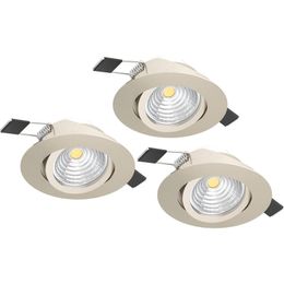Eglo Deckenleuchte &raquo;SALICETO&laquo; LED-Modul 1 Stk. Warmwei&szlig; LED, Einbaupot, Wohnzimmerleuchte, 4,2x8,8x4,2cm, Ausschnitt 6,8cm grau &Oslash; 8,8 H: 4,2cm, 1 Stk.
