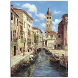 Artland Wandbild &raquo;Venedig&laquo; Venedig 1 Stk. tlg. als Leinwandbild, Poster in verschied. Gr&ouml;&szlig;en beige Leinwand B/H/T: 90cm x 120cm, Leinwandbild Venedig 