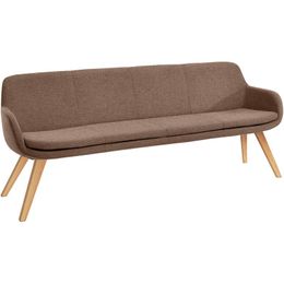 Musterring Essbank &raquo;Tavia&laquo; Stativgestell aus Eiche bianco massiv, Breite 180, 200 oder 220 cm braun 100% PES B/H/T: 220cm x 87cm x 66cm, Chenille