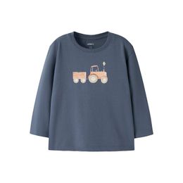 name it M&auml;dchen Langarmshirt &raquo;NMMFOTROELS LS NREG TOP&laquo; blau 122/128