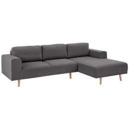 Home Affaire Ecksofa &raquo;Lasse L-Form&laquo; im scandinavischen Stil mit Holzf&uuml;&szlig;en grau Struktur fein( 100% Polyester);Filzoptik (100% Polyester);Luxus-