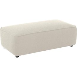 W.Schillig Hocker &raquo;around-the-block&laquo; mit eleganter Biese wei&szlig; ROHLEDER Jacquard-Flachgewebe Q2 O10 (60% Polyacryl, 40% Polyester) B/H/T: 120cm x 39cm 