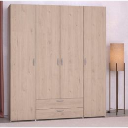 Parisot Kleiderschrank &raquo;Daily 11&laquo; 1 Stk. tlg. braun Holzwerkstoff Jackson Eiche Nachbildung, B/H/T: 160cm x 185cm x 51cm, Schubladen: 2 Stk. T&uuml;ren: 4 Stk.