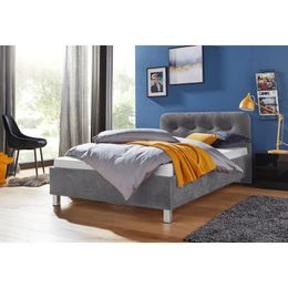 Westfalia Schlafkomfort Polsterbett &raquo;Vulkan&laquo; in diversen Ausf&uuml;hrungen grau Bezug Bett: Microfaser (100% Polyester) oder Strukturstoff (77% Polyester, 23% Viskose);Bonnell-