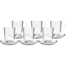 Leonardo Latte-Macchiato-Tasse &raquo;NAPOLI&laquo; 380 ml, 12-teilig transparent Glas &Oslash; 8,2cm x 12cm, 380ml, 12 Stk.
