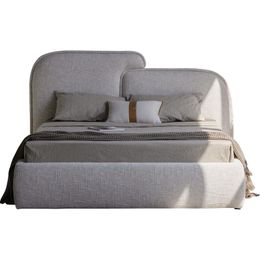Home Affaire Polsterbett &raquo;Mondgefl&uuml;ster&laquo; beige Liegefl&auml;che L&auml;nge B: 200cm x 180cm, Boucl&eacute; ohne Matratze, H&ouml;he Liegefl&auml;che: 37, H3