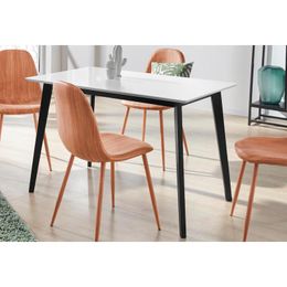 OTTO home Esstisch &raquo;Cody&laquo; mit Beinen aus Massivholz eckige MDF-Tischplatte, in 2 Farbvarianten schwarz B/H/T: 120cm x 76cm x 70cm