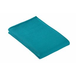 Vossen Saunatuch &raquo;Rom&laquo; mit Waffel Design blau Waffelpiqu&eacute;, Obermaterial: 100% Baumwolle B/L: 80cmx220cm, 1 Stk., Waffelpiqu&eacute;