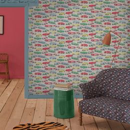 Cath Kidston Vliestapete &raquo;Vintage Cars&laquo; Motiv glatt 10mx52cm (ca. 5m2) bunt Vlies B/L: 0,52m x 10m, Rollen: 1