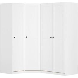 OTTO home Schrank-Set &raquo;Mehrzweckschrank Aktenschrank M&ouml;bel Mietswohnung Schlafzimmer YLVA&laquo; Set, Schenkelma&szlig;: 131x162 cm, H&ouml;he 197 cm, 3 Stk. tlg. wei&szlig;