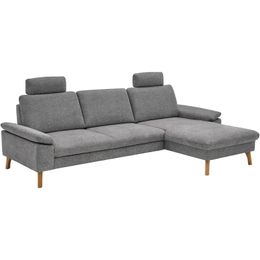 Die PlanBar Ecksofa &raquo;PP-LA24075 L-Form, Breite 286 cm&laquo; opt. mit Kopfst&uuml;tzen, Schlaffunktion, mot. Ottomane, Sitztiefenverst. 100% recyceltes Polyester