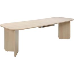 Tom Tailor HOME Esstisch &raquo;ROUNDED TABLE&laquo; Tischplatte und -beine mit gerundeten Ecken. beige B/H/T: 260cm x 76cm x 90cm, Einlegeplatten