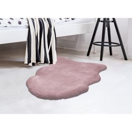Arte Espina Fellteppich &raquo;Rabbit 200&laquo; fellf&ouml;rmig 35 mm H&ouml;he Kunstfell, Kannichenfell Haptik, weich, Wohnzimmer alle R&auml;ume,Hochflor lila Kunstfaser B : 60cm 1 Stk.,