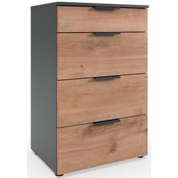 wimex Schubkastenkommode &raquo;Level by fresh to go&laquo; 4 Schubladen mit soft-close Funktion, 54cm breit, 84cm hoch schwarz Holzwerkstoff B/H/T: 54cm x 84cm x 41cm,