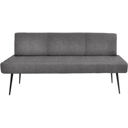 K+w Komfort & Wohnen K+W Komfort & Wohnen Essbank &raquo;Giacomo I Polsterbank&laquo; Metallf&uuml;sse in schwarz, wahlweise in der Breite 200cm oder 177cm grau B/H/T: 177cm x 87cm x 62cm,