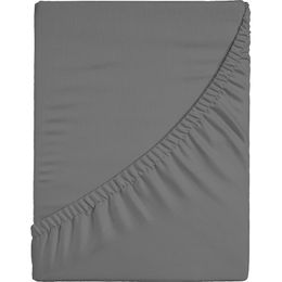 CASATEX Spannbettlaken &raquo;Jersey-Elasthan&laquo; mit Elasthan grau Jersey, Obermaterial: 96% Baumwolle, 4% Elasthan 1 Stk., Jersey, 140-160x200-220 25cm
