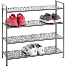 HAKU Schuhregal &raquo;Schuhaufbewahrung&laquo; 1 Stk. tlg. rechteckig - aus Metall Anthrazit - B/T/H 73/25/72 cm grau Metall B/H/T: 73cm x 72cm x 25cm, 4 Stk. 