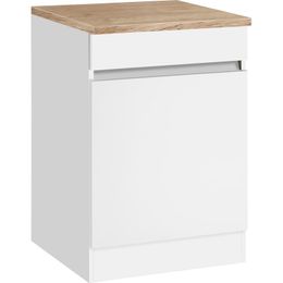 Optifit Sp&uuml;lenschrank &raquo;Roth&laquo; Breite 60 cm grau wei&szlig;, B/H/T: 60cm x 88cm x 60cm, T&uuml;ren: 1 Stk., Komplettausf&uuml;hrung