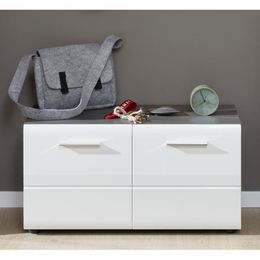Home Affaire Sitzbank &raquo;Sovana&laquo; Sitzbank mit 2 T&uuml;ren - (B/T/H) 80/35/41 cm wei&szlig; B/H/T: 80cm x 41cm x 35cm