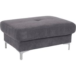 COTTA Hocker &raquo;Sammy&laquo; grau Struktur (100% Polyester );Chenille (90% Polyester; 10% Polyamid ) B/H/T: 95cm x 47cm x 64cm, Chenille-Struktur