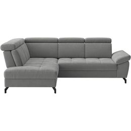 Sit & More sit&more Ecksofa &raquo;Vanity; L-Form, B. 254 cm&laquo; Inkl.Sitz-,Kopf-und Armteilverstellung 100% Polyester B/H/T: 254cm x 84cm x 197cm, Chenille, Ottomane 