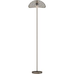 Eglo Stehlampe &raquo;SWABY Stehlampe - Stahl - E27 - 1X60W - IP20&laquo; E27 1 Stk. Standlampe Wohnzimmer, Fu&szlig;trittschalter, L51 x B40 x H159,5 cm braun 1, H: 