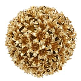 I.GE.A. Kunstpflanze &raquo;Deko-Kugel Buchskugel&laquo; K&uuml;nstliche Kugel Tischdeko Hochzeitsdeko Weihnachtsdeko Adventsdeko gold Kunststoff B/H/L: 12cm x 12cm x 