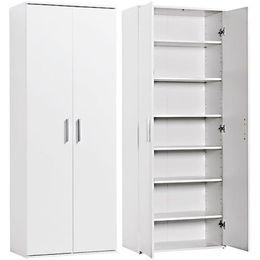 Procontour Mehrzweckschrank &raquo;Haushaltsschrank Clara&laquo; H&ouml;he 167cm mit variabel verstellbaren Einlegeb&ouml;den wei&szlig; B/H/T: 64cm x 167cm x 34cm, T&uuml;ren: 2 Stk.