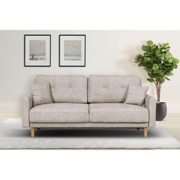 OTTO home 2-Sitzer &raquo;TRIPLO mit Wellenunterfederung, Ma&szlig;e B/T/H: 165/100/89 cm&laquo; Sofa mit Steppung im R&uuml;ckenbereich, incl. R&uuml;ckenkissen und Zierkissen 