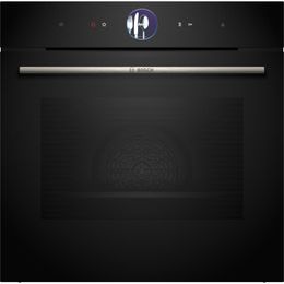 Bosch Pyrolyse Backofen Serie 8 &raquo;HRG7764B1&laquo; mit Teleskopauszug nachr&uuml;stbar Air Fry f&uuml;r knusprige Lebensmittel & automatische Selbstreinigung schwarz 