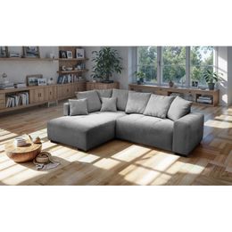 exxpo - sofa fashion Ecksofa &raquo;Arpino, elegant & bequem, Ottomane beidseitig montierbar, L-Form&laquo; Breite 243cm, komfortable Wellenunterfederung, 