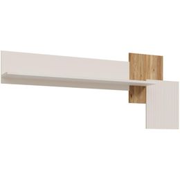 FORTE Wandboard &raquo;Oak Squere Wandboard&laquo; B/H/T 187,4/77,6/21,9 cm Beleuchtung, einfache Montage beige Holzwerkstoff B/H/T: 187,4cm x 77,6cm x 21,9cm