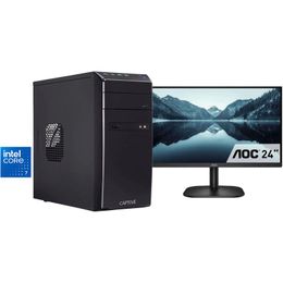 Captiva Business-PC-Komplettsystem &raquo;Power-Starter I98-594 TFT Bundle&laquo; 24 &prime;&prime; Intel Core i7 UHD Graphics 8 GB RAM 1.000 GB SSD schwarz ohne 