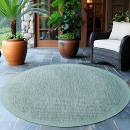 Ayyildiz Teppiche Outdoorteppich &raquo;GIZA 1410, auch als L&auml;ufer und Rund&laquo; rund 3 mm H&ouml;he L&auml;ufer, In- und Outdoor, Wetterfest, Wasserabweisend, robust blau Polypropylen &Oslash; 