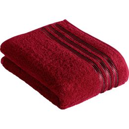 Vossen Badetuch &raquo;Cult de Luxe&laquo; mit Glanzbord&uuml;re rot Walkfrottee, Walkfrottee B/L: 67cmx140cm, 1 Stk., Walkfrottee