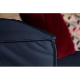 W.Schillig Ecksofa &raquo;around-the-block Mega-Sofa & Hocker, viel Platz, Breite 300cm, L-Form&laquo; inklusive Hocker, mit eleganter Biese, mit Federkern blau 