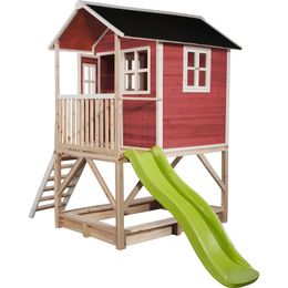 EXIT Spielturm &raquo;Loft 500&laquo; BxTxH: 328x255x185 cm rot Holz Einheitsgr&ouml;&szlig;e