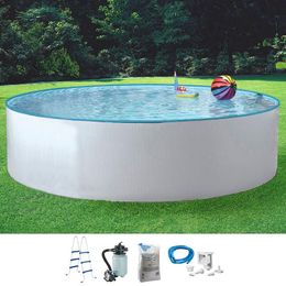 Konifera Rundpool &raquo;AMRUM 1&laquo; inkl. hochwertigem Zubeh&ouml;r, Tiefe 90 cm, in versch. Gr&ouml;&szlig;en wei&szlig; &Oslash;/B/H/L: 360cm x Breite x H&ouml;he 90cm x L&auml;nge, 8.000 l