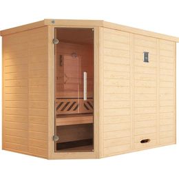 Weka Sauna &raquo;Kemi&laquo; Set, 7,5 kW Bio-Ofen mit digitaler Steuerung beige Bio-Ofen, externe Steuerung, 7,5 kW