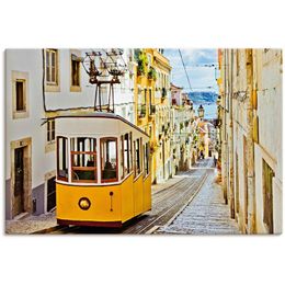Artland Wandbild &raquo;Ascensor da Gloria in Lissabon&laquo; Zugbilder 1 Stk. tlg. als Leinwandbild, Poster in verschied. Gr&ouml;&szlig;en gelb Leinwand B/H/T: 60cm x 40cm, 