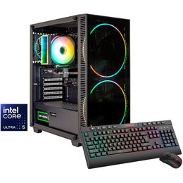 GAMEMAX Gaming-PC &raquo;Black Hole 8168 Intel Core Ultra 5 245KF 32GB DDR5 1TB SSD RX 9070&laquo; Windows 11, DDR5 RAM bunt WLAN AX (Wi-Fi 6E), Bluetooth 5.3; 1 