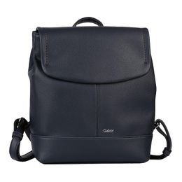 Gabor Damen Rucksack &raquo;Lenea&laquo; aus leicht genarbtem Lederimitat mit dekorativen Ziern&auml;hten blau B/H/T: 28cm x 33cm x 9cm