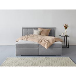 Collection AB Boxbett &raquo;"Athena" wahlweise mit Bettkasten&laquo; inkl. Topper bei Ausf&uuml;hrung mit Matratze, in H&auml;rtegraden H2, H3, H4 grau Holzwerkstoff 