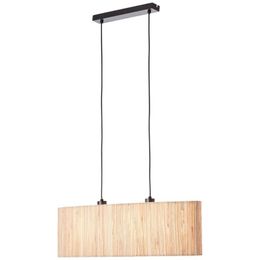 Brilliant Pendelleuchte &raquo;Wimea&laquo; E27 1 Stk. 2flg schwarz/natur schwarz 2, H: 120cm, 1 Stk.