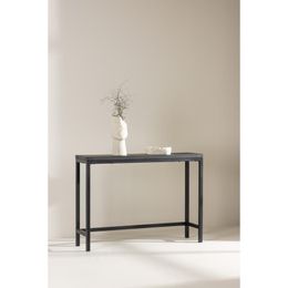 Beistelltisch &raquo;Rise, rechteckiger Beistelltisch in elegantem Schwarz, 110 &times; 30 cm&laquo; Ablagetisch minimalistisch, Metallgestell, pflegeleicht schwarz B/H